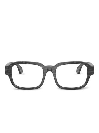 Alain Mikli lunettes de vue en acétate à motif losange - Noir