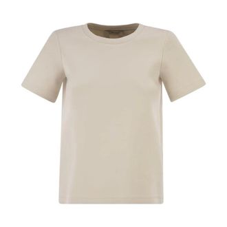 Max Mara T-shirt en jersey de coton - Femme - Tops - Beige - Taille: 38 FR