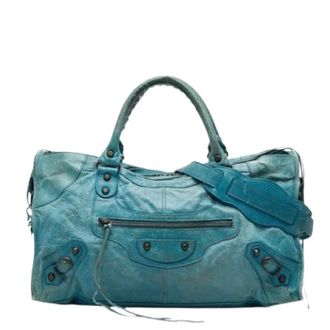 Balenciaga Sac &agrave; main vintage Pre-owned - Femme - Pre-owned - Bleu - Taille: ONE Size