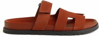 Herm&egrave;s Femme, Chaussures, Brun, Taille: 38 EU Slippers