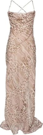 Blugirl Femme, Robes, Gris, Taille: 36 FR Abito lungo in chiffon