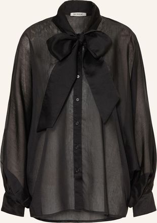 SoSUE Sosue Schluppenbluse Antonia Bow schwarz