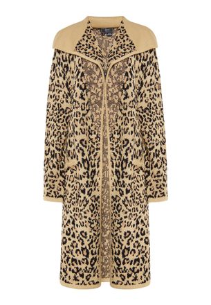 Faina Strickcardigan Damen schwarz/beige