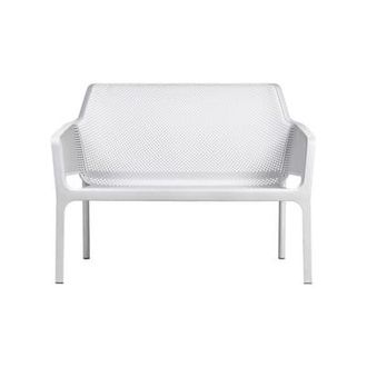 NARDI Banc avec dossier Net - Blanc - Résine de fibre de verre - Designer Raffaello Galiotto