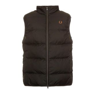 Fred Perry Homme, Vestes, Noir, Taille: S Gilet matelass&eacute; isol&eacute;