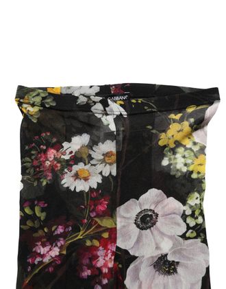 Dolce & Gabbana Floral Print Nylon Leggings - Black