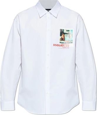 Dsquared2 Homme, Chemises, Blanc, Taille: XL Chemise Imprim&eacute;e