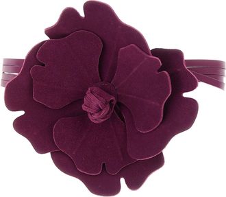 Pinko Flower Belt - Burgundy