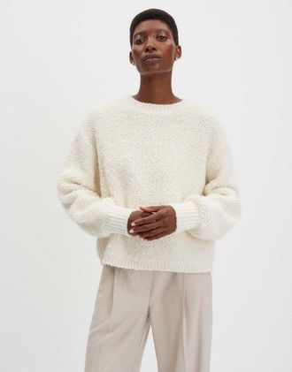 someday Strickpullover TELENA Loose mit Boucl&eacute;garn Weit geschnittener Strickpullover mit Boucl&eacute; und weichem Griff