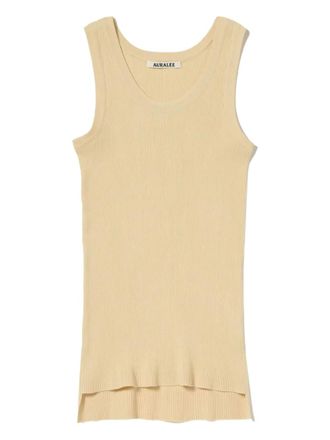 Auralee débardeur côtelé à encolure ras du cou - Tons neutres