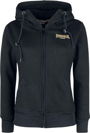 Lonsdale Womens ZENNOR Kapuzensweatjacke, Black/Gold, XXL