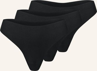 erlich textil Erlich Textil 3er Pack Light Touch String Aus Weichem Modal - Nahtlose Kanten schwarz