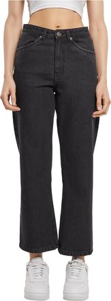 Urban Classics Damen Jeans Ladies Cropped Straight Leg Denim Pants, Crop Jeans mit geradem Bein, High Waist, Größen 28-36