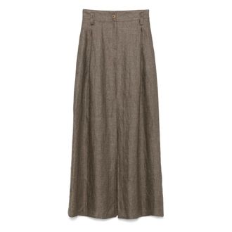 Barba Femme, Pantalons, Vert, Taille: 40 FR Linen Skirt
