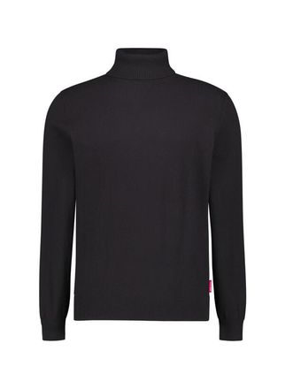 Joop Herren Pullover schwarz Wolle unifarben