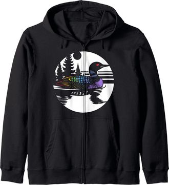Trendy Apparel Circular Rainbow Common Loon Kapuzenjacke