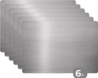 MuchoWow Placemats Platzdeckchen Platzset Tischset 6-teilig Tischdeko Untersetzer 45x30 cm Metallischer Hintergrund