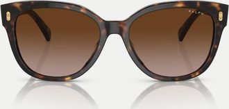 Ralph Lauren Ra5305u Cat-Eye-Sonnenbrille mit braunem Glas in Black Havana-Schwarz