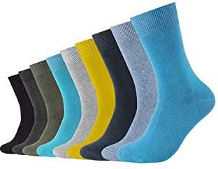Camano 9106 Chaussettes, Turquoise (Turquoise 6500), (Herstellergröße: 43/46) (Lot de 9) Homme