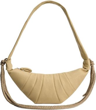 Christophe Lemaire Womens Croissant Bag Beige Main Lining: Cotton Shoulder