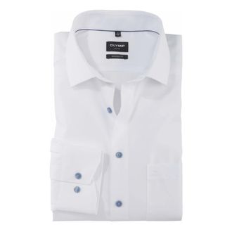 Olymp Langarmhemd - - Shirts - Herren - Wei&szlig; - M