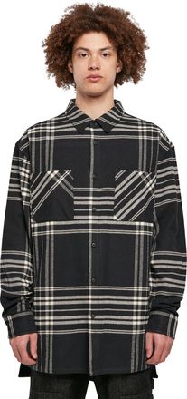 Urban Classics Herren Long Oversized Checked Summit Shirt Black, M