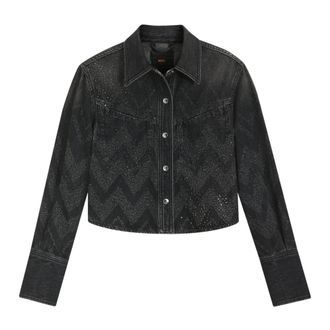 HUGO BOSS C Shirt LS 1.0 - - Jackets - Damen - Schwarzk - L