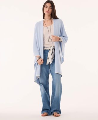 Kujten Cape cachemire surpiqure contrast&eacute;e - Cape Amima