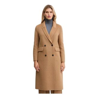 Simona Corsellini Femme, Manteaux, Brun, Taille: 38 FR Manteau Double-Boutonnage