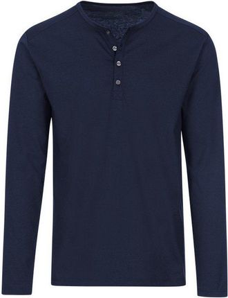 Trigema Longsleeve TRIGEMA Langarmshirt mit Knopfleiste (1-tlg)