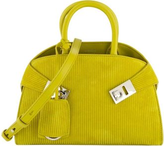 Ferragamo Femme, Sacs, Jaune, Taille: ONE Size Mini Sac à Main Hug