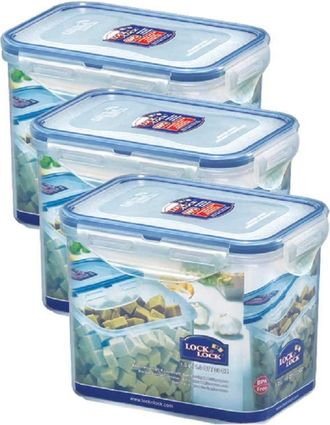 LocknLock Lock&Lock | HPL812 Vorratsdosen & Frischhaltedosen | Füllmenge 1.0 L | BPA frei & spülmaschinengeeignet | luftdicht & wasserdicht (3er Set (HPL812)