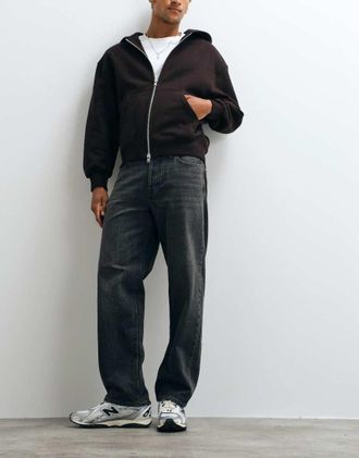Jack & Jones Eddie Loose-Fit-Jeans in Schwarz gewaschen