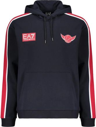 Emporio Armani SweaT-shirt &agrave; capuche sportif - Homme - Sweatshirts et sweats &agrave; capuche - Bleu - Taille: XS