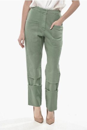 Max Mara SFILATA Denim Cargo Pants FACELLA With Maxi Cuff size 40
