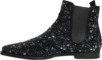 Dolce & Gabbana Homme, Chaussures, Noir, Taille: 45 EU Bottines Chelsea Orn&eacute;es