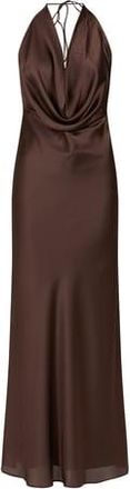 Rotate Robe longue satin&eacute;e d&eacute;collet&eacute; dos