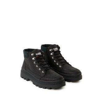 Palladium Bottines mi-hautes compens&eacute;es en cuir