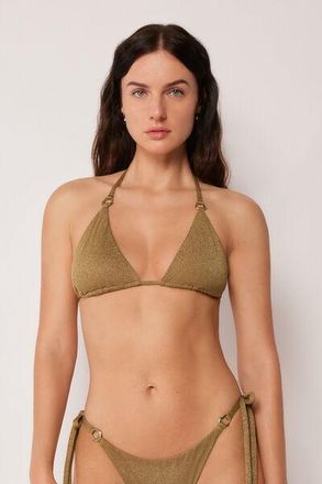 Calzedonia Triangel-bikinioberteil Sophisticated Shine Braun