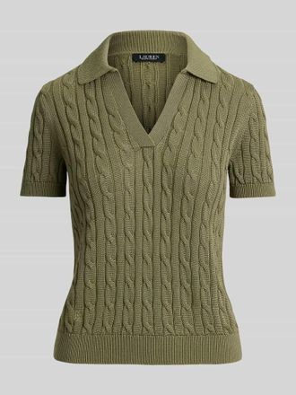 Lauren Ralph Lauren Regular Fit Poloshirt aus gewebtem Baumwoll-Mix