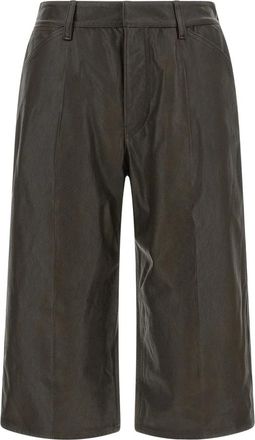 Christophe Lemaire Leder-Bermudashorts - - Shorts - Damen - Braun - S