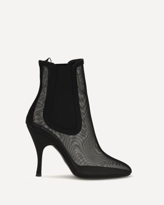 Alaia Mesh Chelsea Ankle Boots Female 37