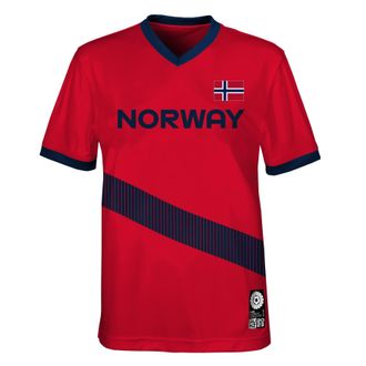 Fifa Offizielles Trikot der Jugendmannschaft der Frauenfussball-Weltmeisterschaft 2023, Norwegen, Rot, 12-13 Jahre
