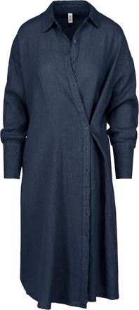 Bomboogie Femme, Robes, Bleu, Taille: 38 FR Chemisier &agrave; manches longues