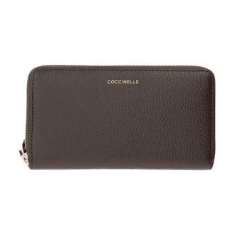 Coccinelle Grand portefeuille zipp&eacute; en cuir - Femme - Accessoires - Vert - Taille: ONE Size