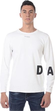 Daniele Alessandrini Homme, Tops, Blanc, Taille: S Maglia Avambraccio ST