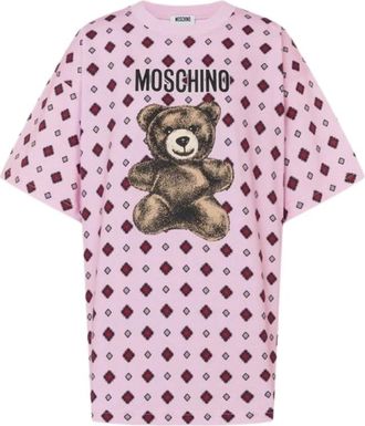 Moschino Femme, Tops, Multicolore, Taille: 42 FR T-shirt en jersey de coton avec nounours