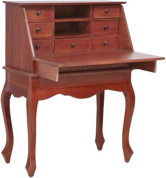 vidaXL Vidaxl - Bureau secr&eacute;taire Marron 78x42x103 cm Bois dacajou massif