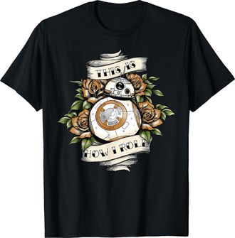 Star Wars BB-8 Tattoo Style How I Roll T-Shirt