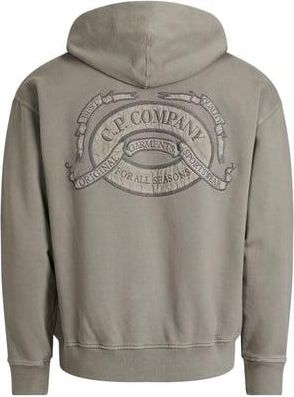 C.P. Company Sweat zipp&eacute; &agrave; capuche brod&eacute; en coton